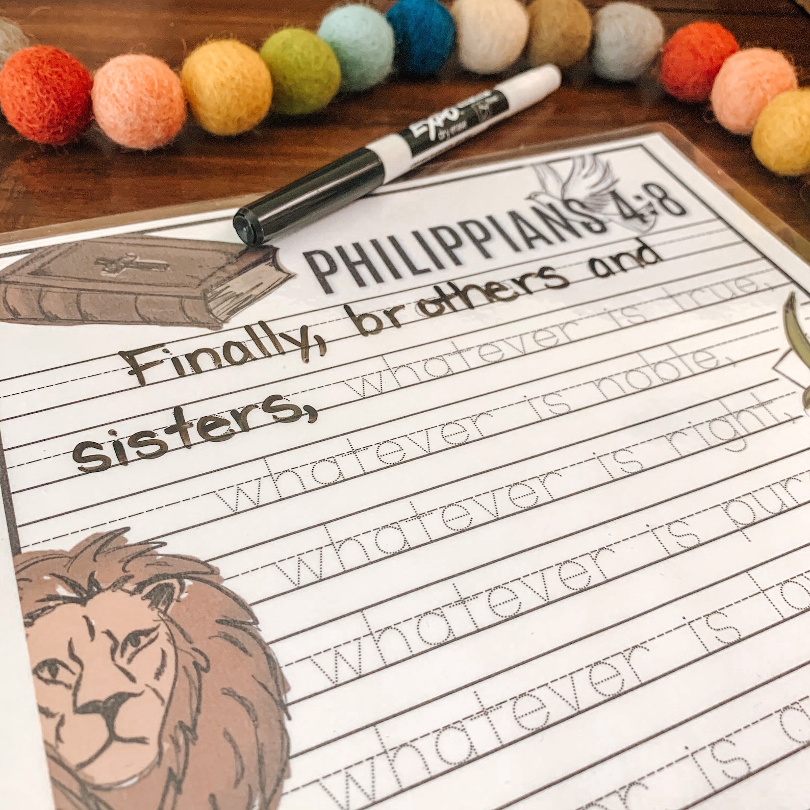 Bible Verse Activity, Philippians 4:8, Printable Kids Bible Study ...