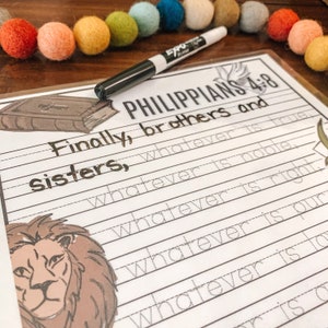 Bible Verse Activity, Philippians 4:8, Printable Kids Bible Study ...