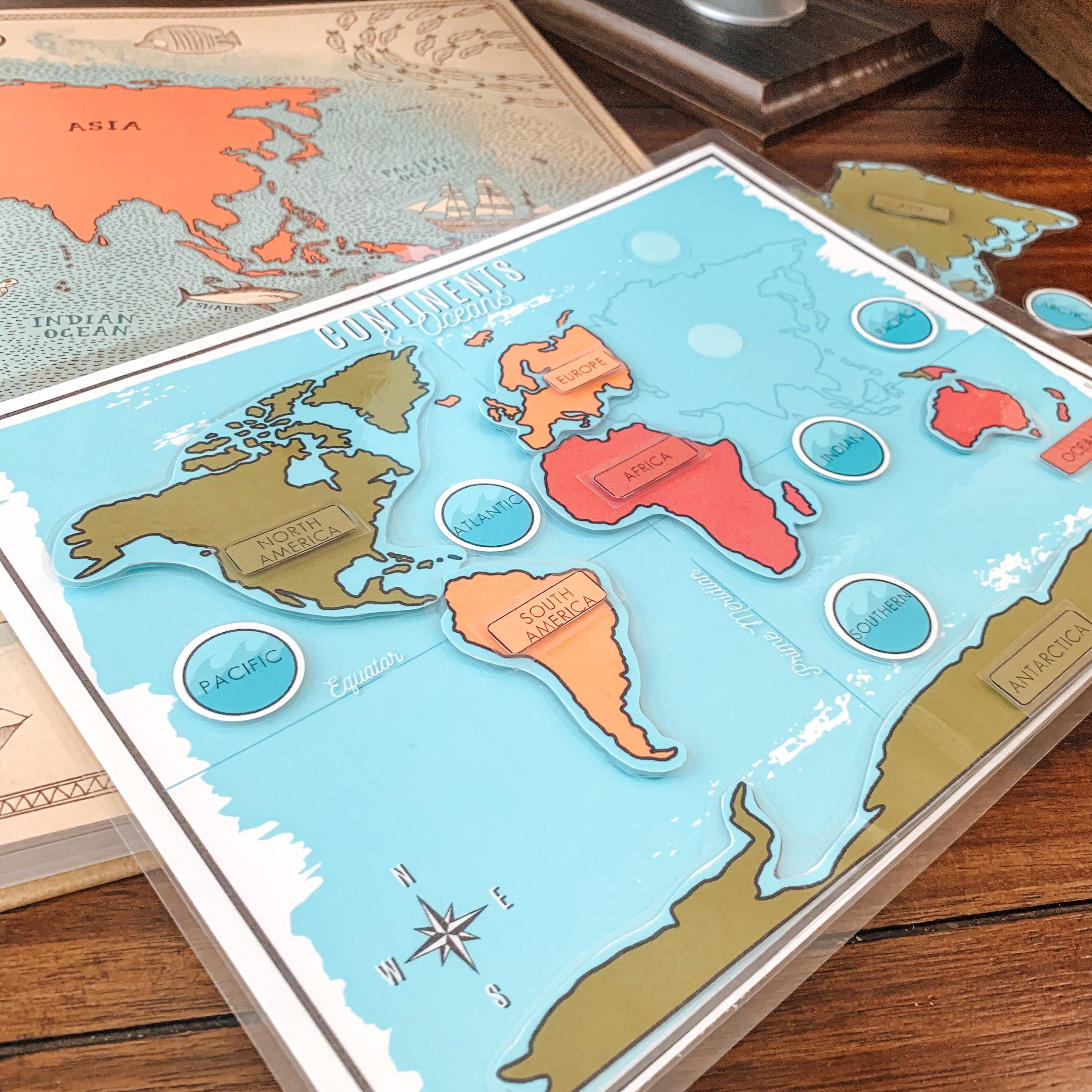 Continents & Oceans Printable Puzzle, World Geography, Map Activity ...