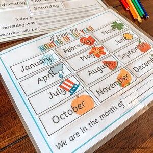 Months of the Year, Days of the Week Printable Activity, Learning ...