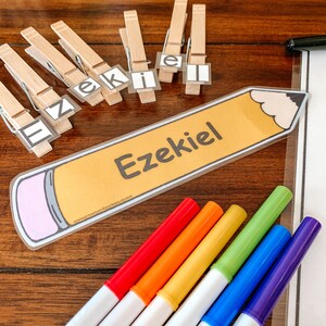 EDITABLE Name Practice, Kids Printable Name Tracing Matching Activity ...