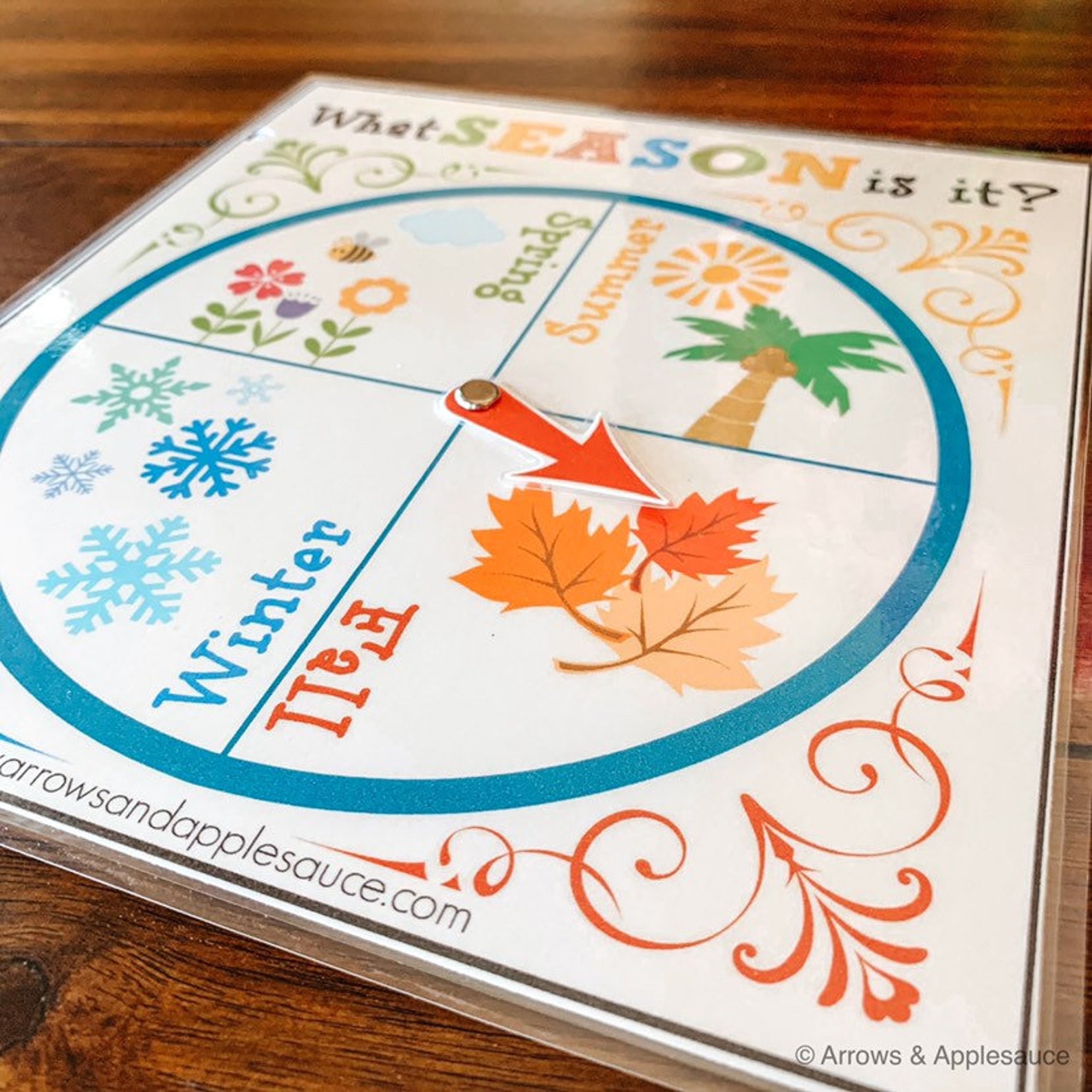 Seasons Wheel Printable Circle Time Learning Tool Spring - Etsy