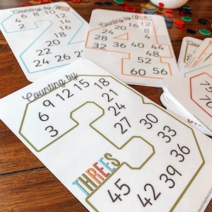 Skip Counting Cards, Printable Multiplication Resources, Homeschool ...