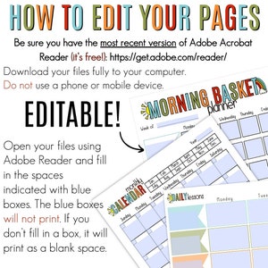 Lesson Planner, EDITABLE Calendar, Homeschool Schedule, Daily Weekly ...