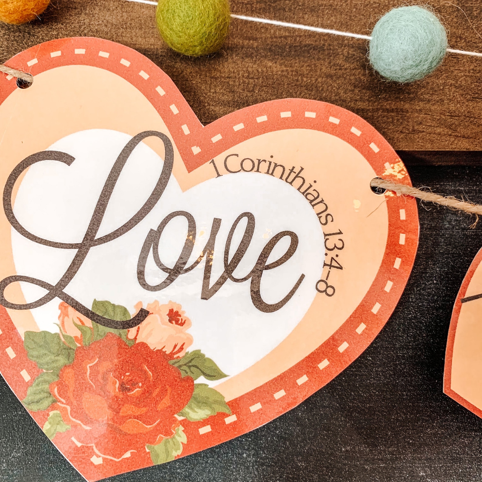 Valentines Day Countdown Printable Banner 1 Corinthians | Etsy