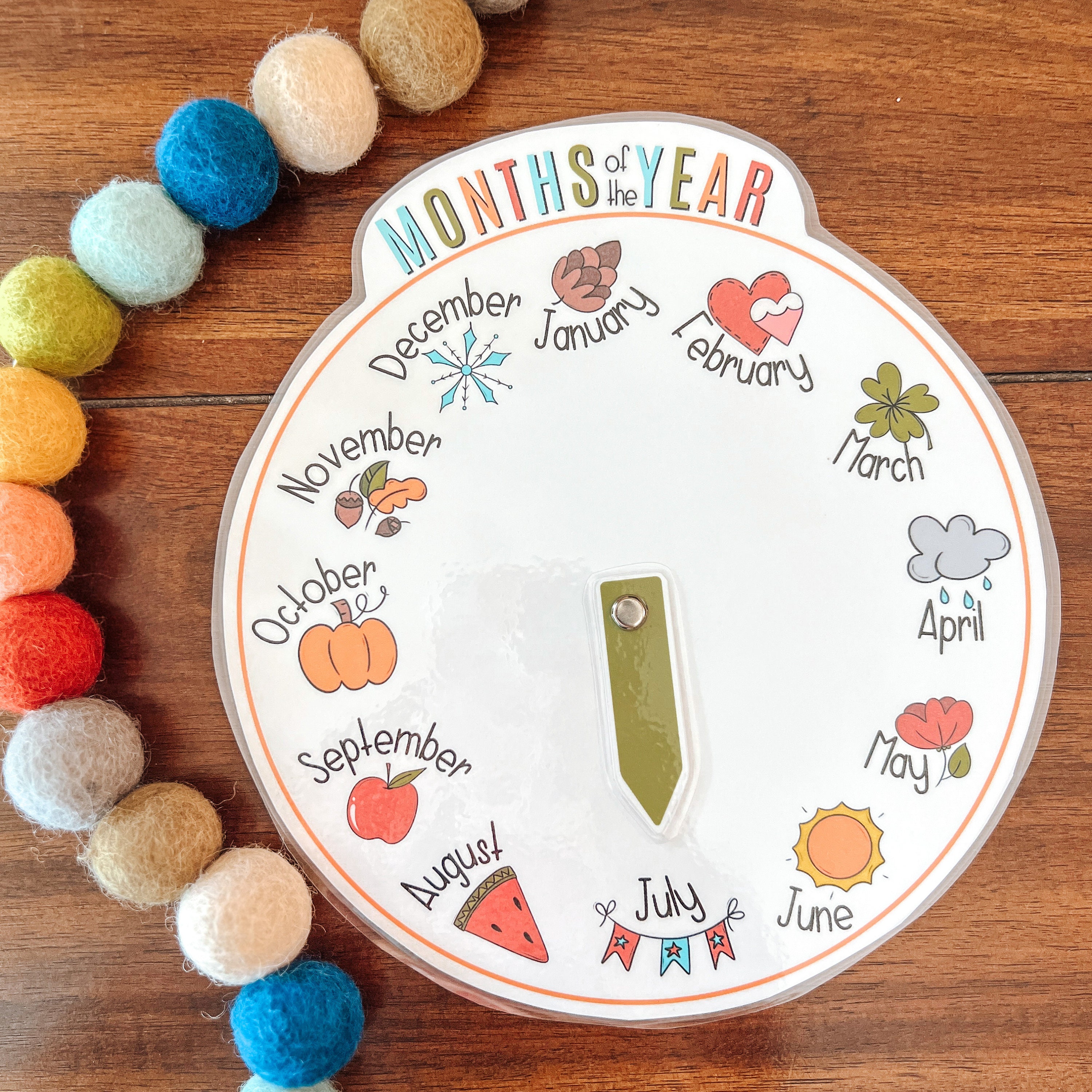 Months of the Year Printable Classroom Calendar Circle Time - Etsy ...