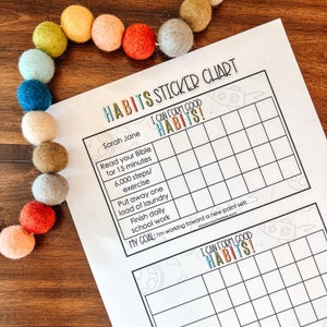 Habit Trackers, Kids Rewards Chart, Punch Cards, Life Skills, Daily ...