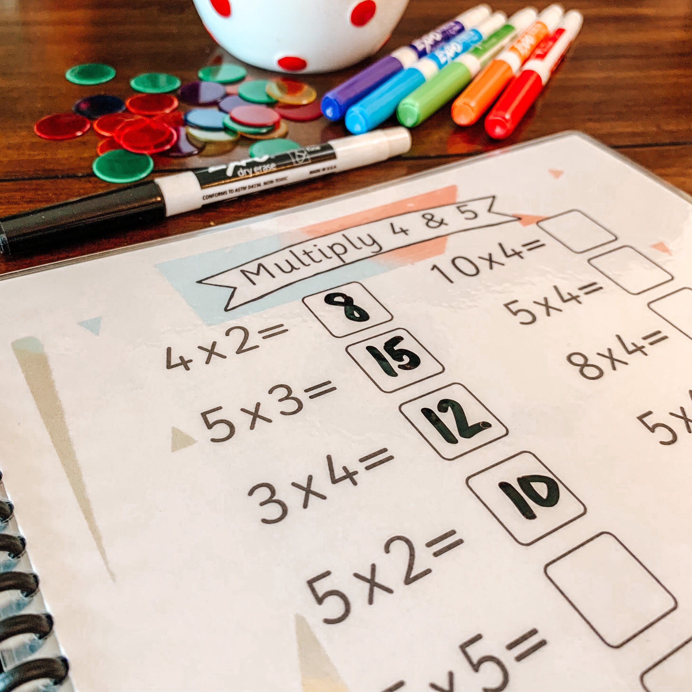 Multiplication and Division, Math Facts Printable Workbook, Elementary ...