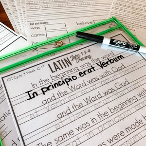 Latin Worksheets, Printable Classical Conversations Cycle 3 Latin, John ...