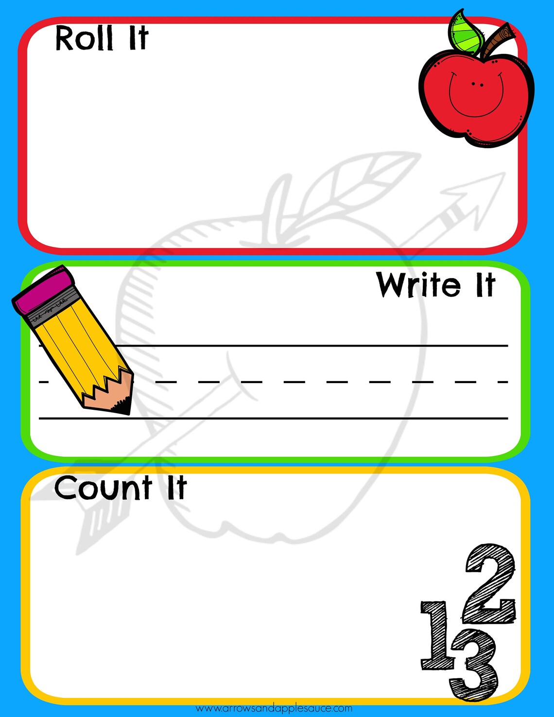 Counting Dice Game Preschool Math Game Counting Practice | Etsy