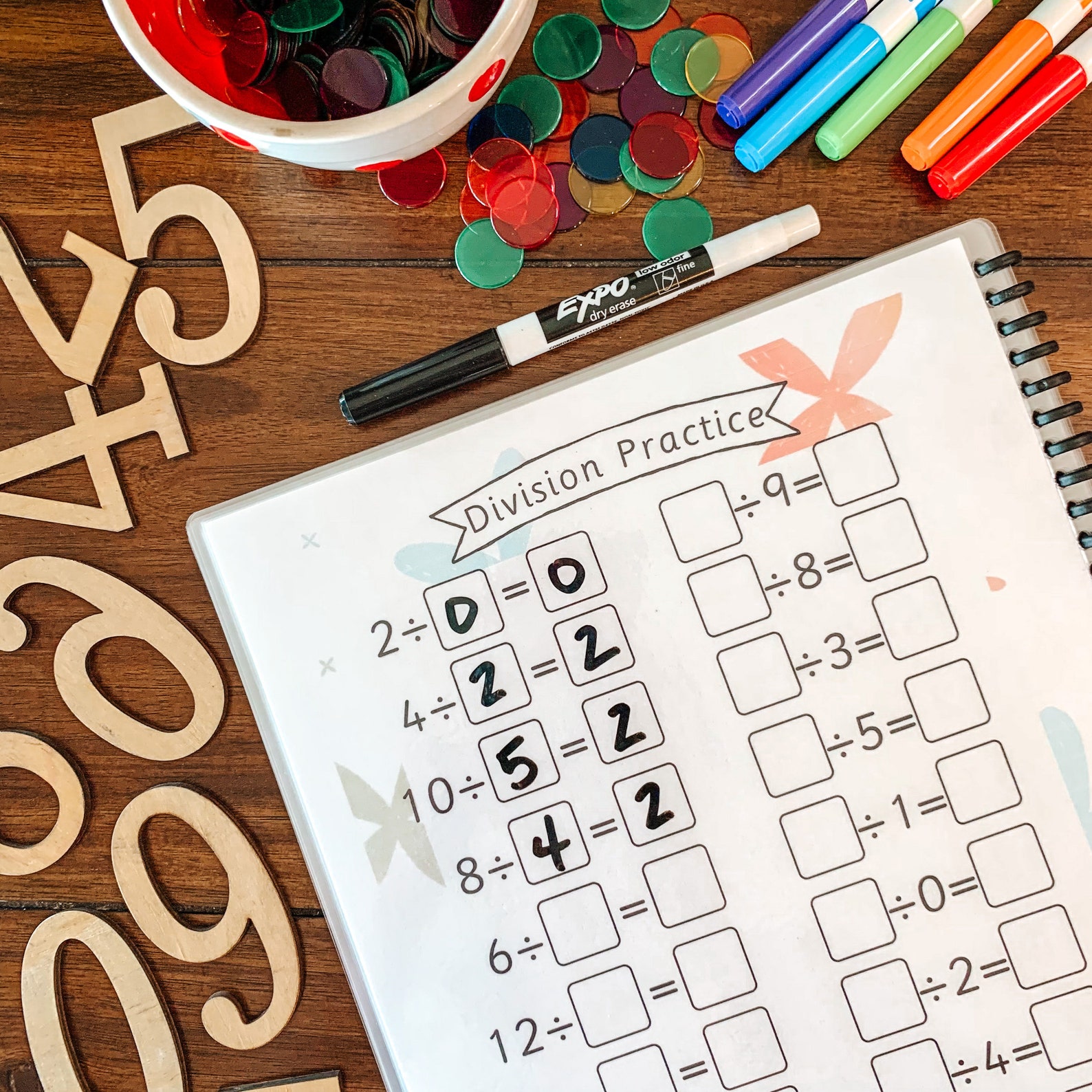 Multiplication and Division, Math Facts Printable Workbook, Elementary ...