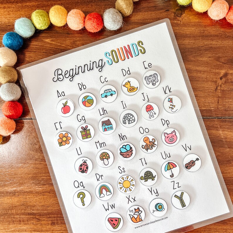 Beginning Sounds Printable Alphabet Game Preschool - Etsy