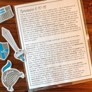 Armor of God Printable Activity, Bible Lesson, Ephesians, Sword of the ...