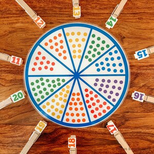 Number 11-20 Matching Game, Educational Printable, Math Wheel, Kids ...