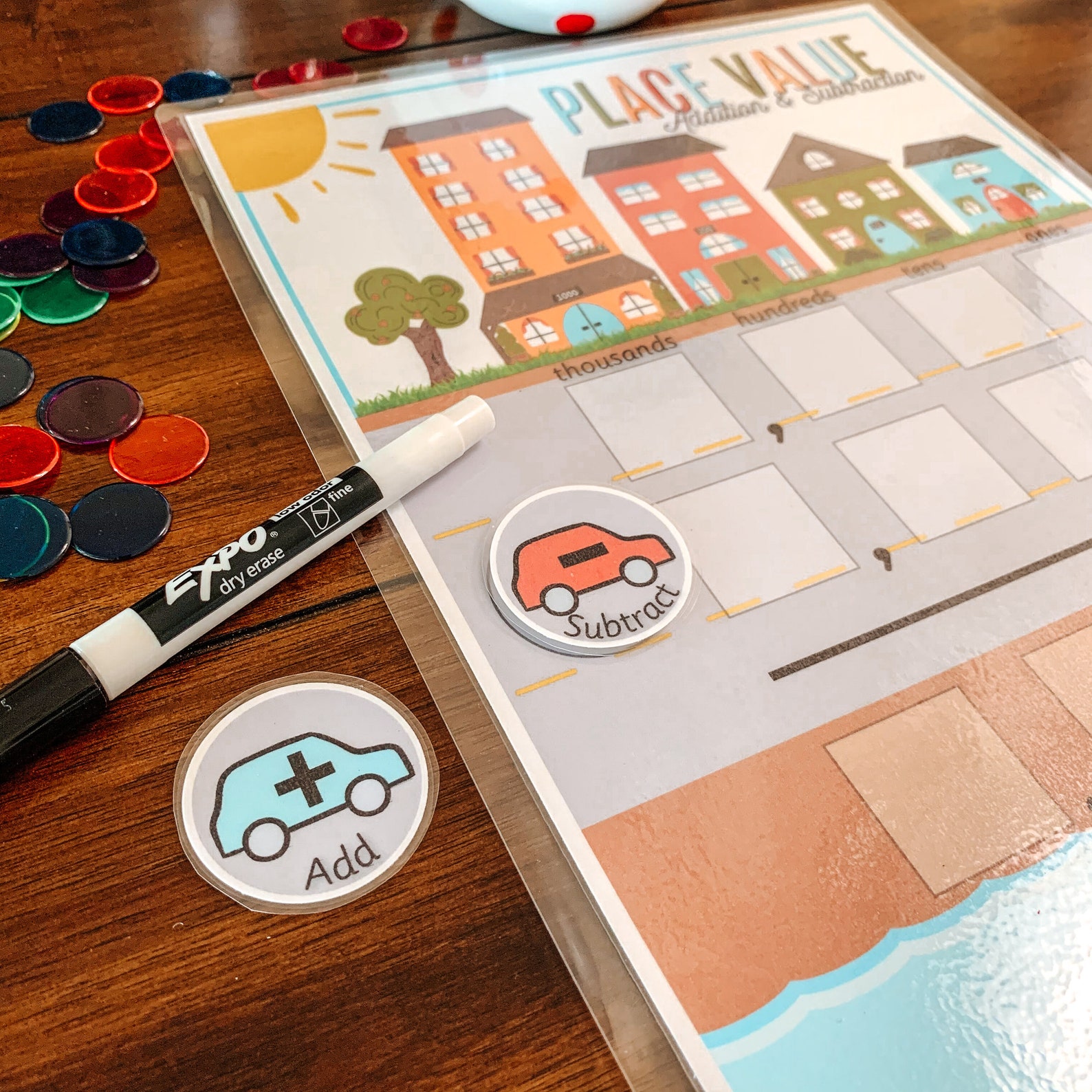 Place Value BUNDLE, Printable Place Value Village and Math Worksheet ...