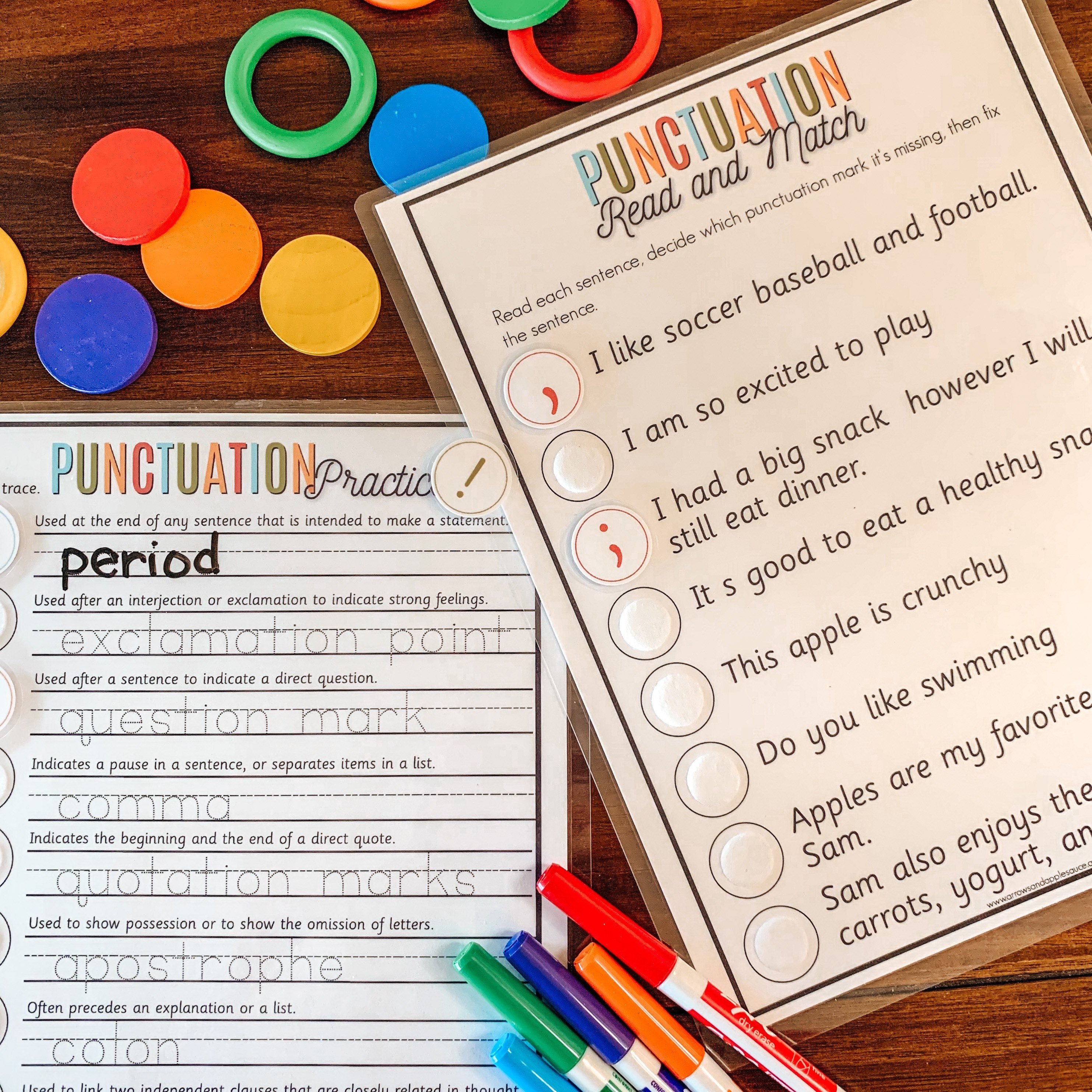 Punctuation Practice Set Printable Grammar Activity | Etsy