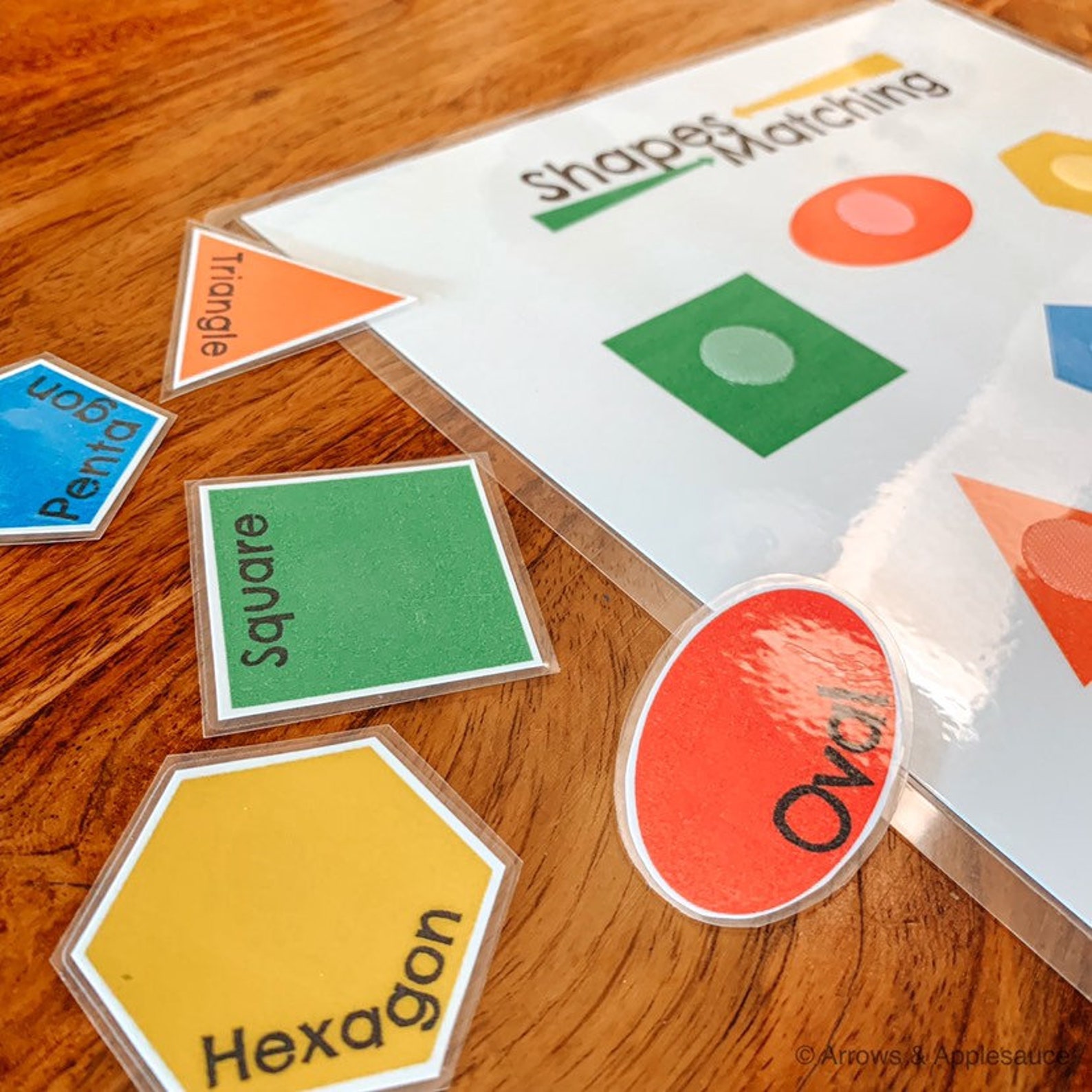 Learning Shapes Shape Matching Game Educational Preschool | Etsy