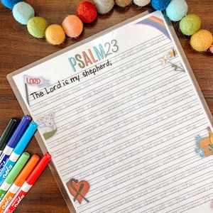 ESV Psalm 23 Printable Activity, Bible Memorization Tool, Verse Tracing ...