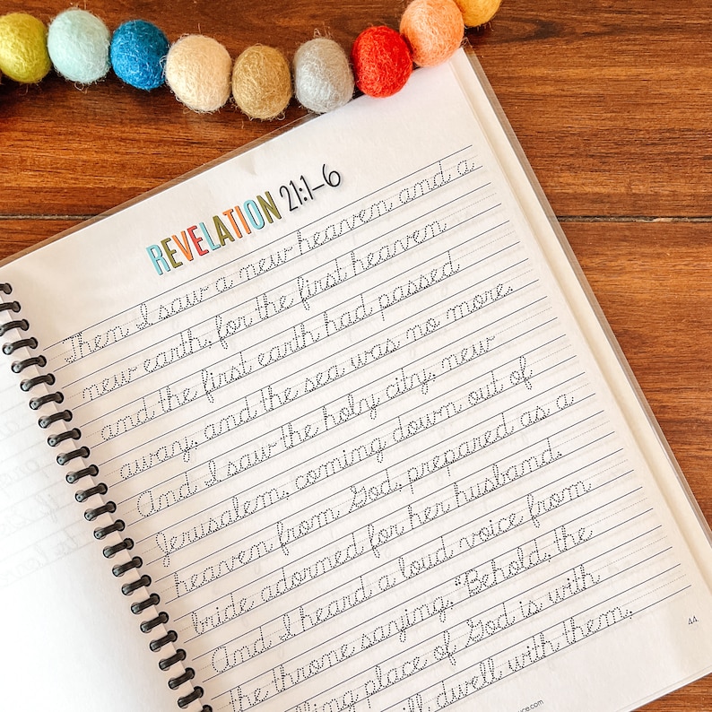 Cursive Bible Verse Printable Tracing Workbook, ESV Scripture ...