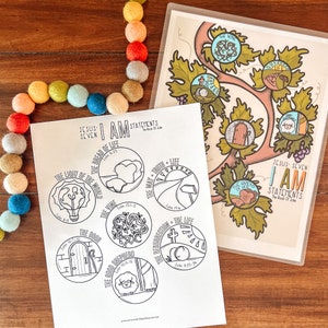 Jesus' I Am Statements Printable Bible Study, Sunday School Lesson ...