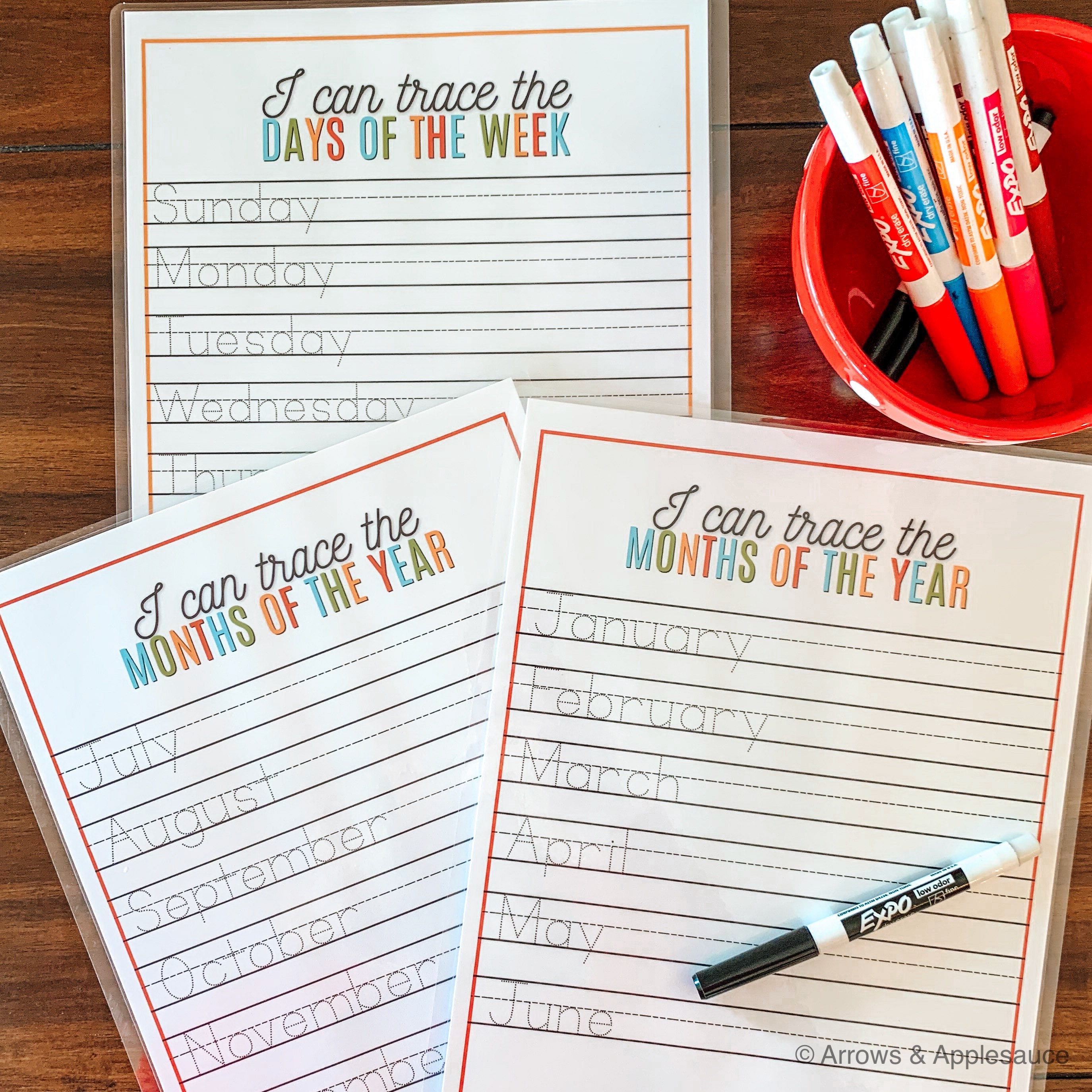 Tracing Worksheets, Printable Alphabet, Number Copy Work, Number Word ...