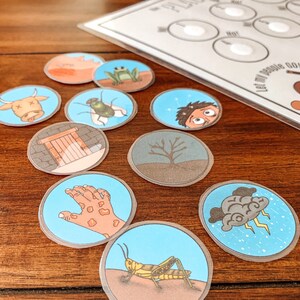 Plagues of Egypt, Printable Bible Activity, Kids Passover Lesson, Ten ...