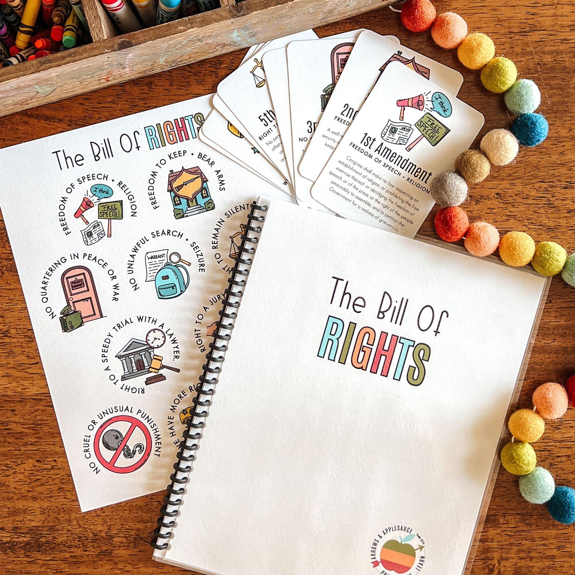Bill of Rights Printable Activity Set, Christian Homeschool Civics ...