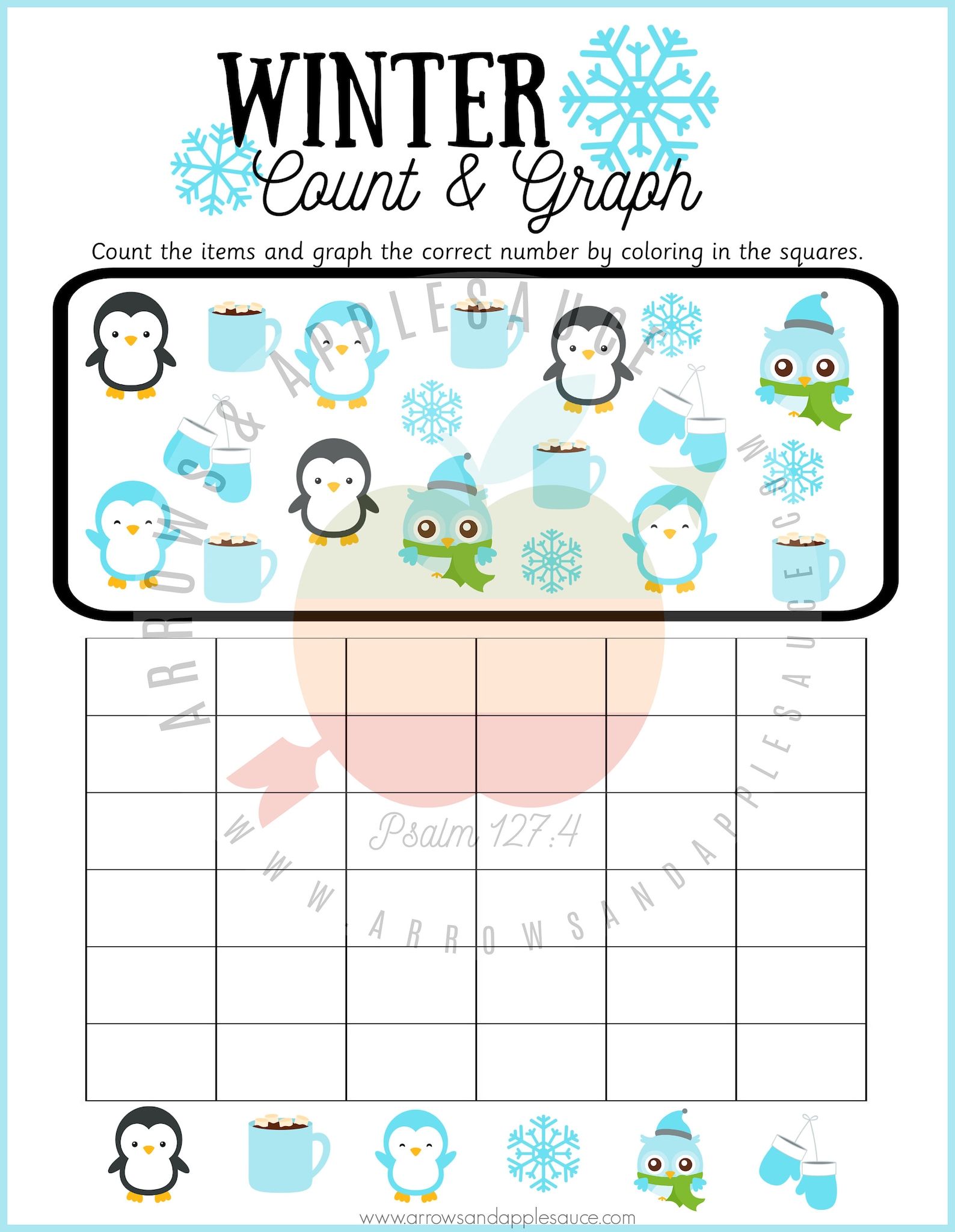 Preschool Math Printable Winter Activity Pack Homeschool - Etsy