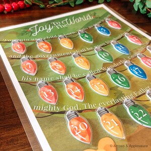 Christmas Advent Countdown Printable Calendar, Daily Bible Verse ...