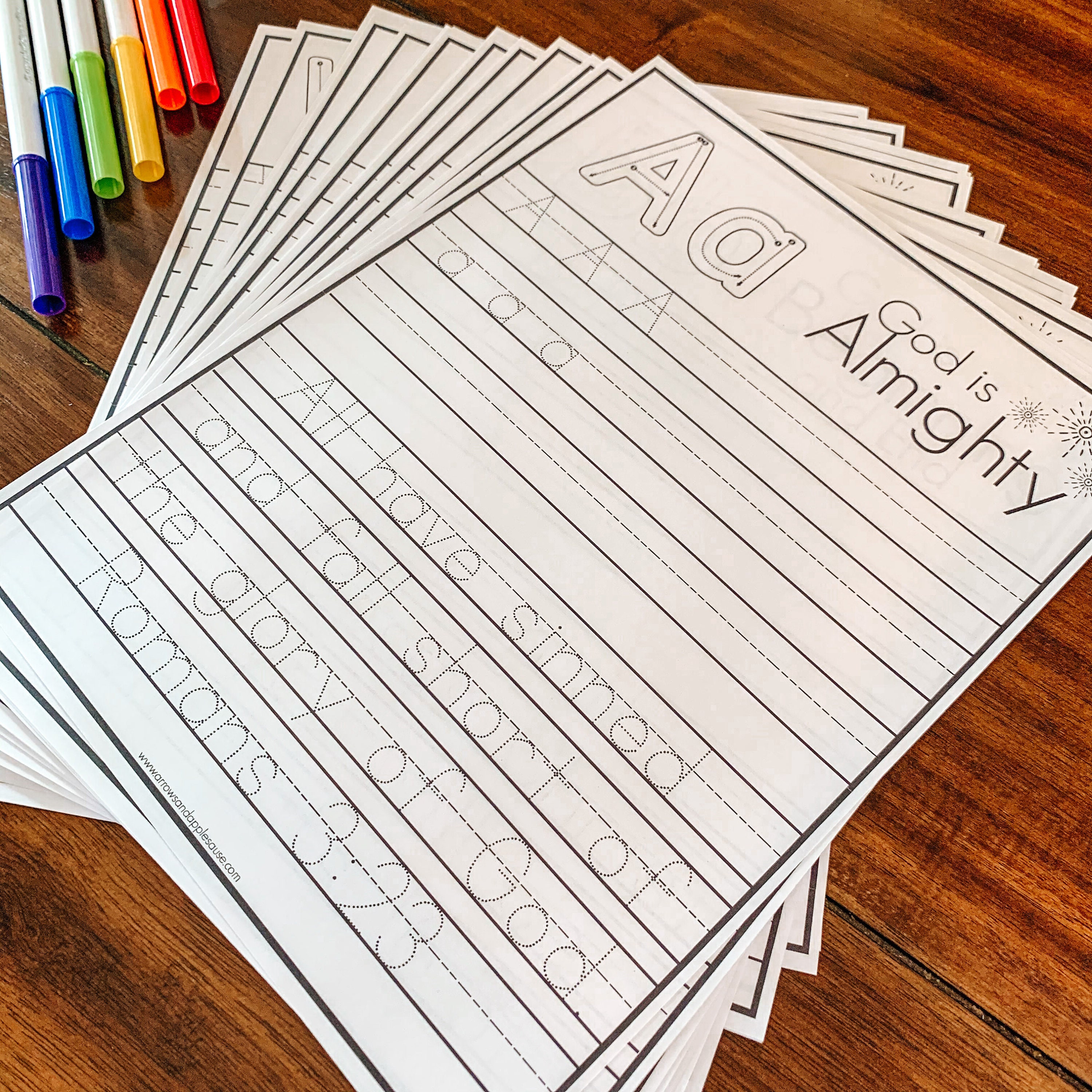 Bible Verse Tracing Pages Printable Alphabet Worksheets - Etsy Canada