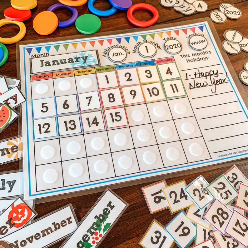 Perpetual Calendar Circle Time Printable Classroom Calendar - Etsy Canada