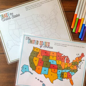 States and Capitals Activity BUNDLE, Printable United States Learning ...