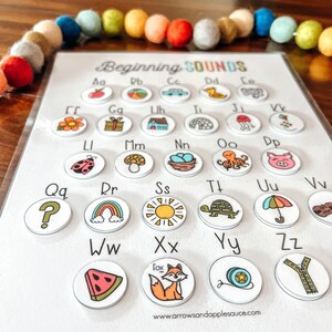 Beginning Sounds, Printable Alphabet Game, Preschool Curriculum ...
