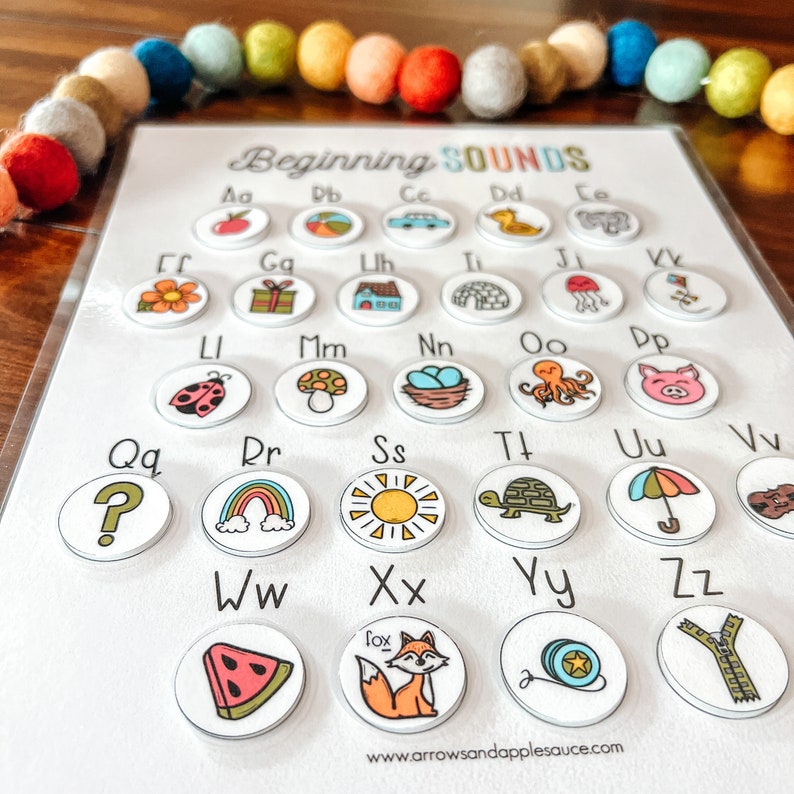 Beginning Sounds Printable Alphabet Game Preschool - Etsy