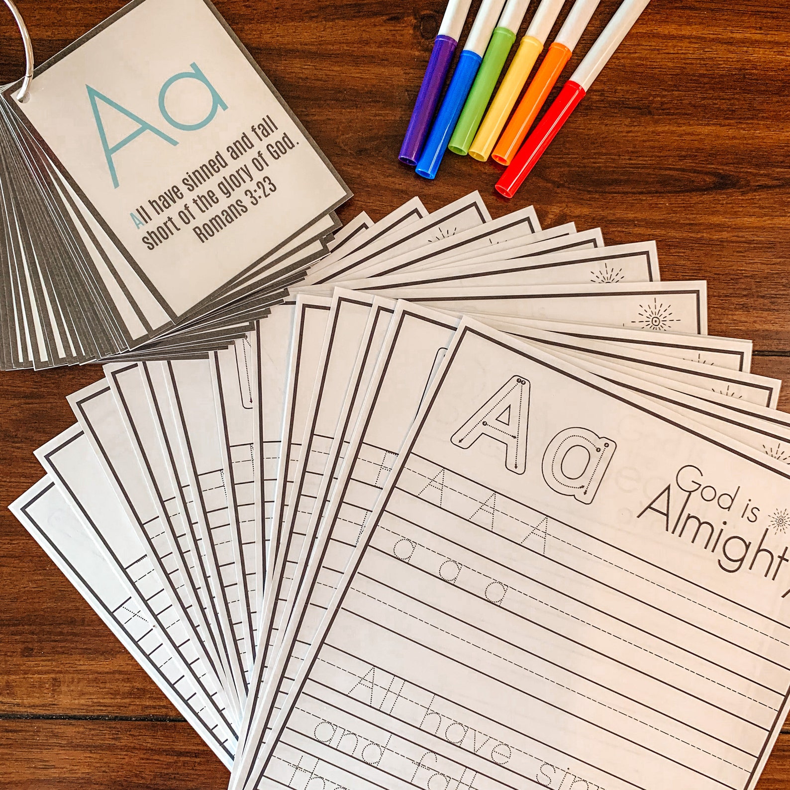 Alphabet Bible BUNDLE Printable Verse Tracing Worksheets | Etsy