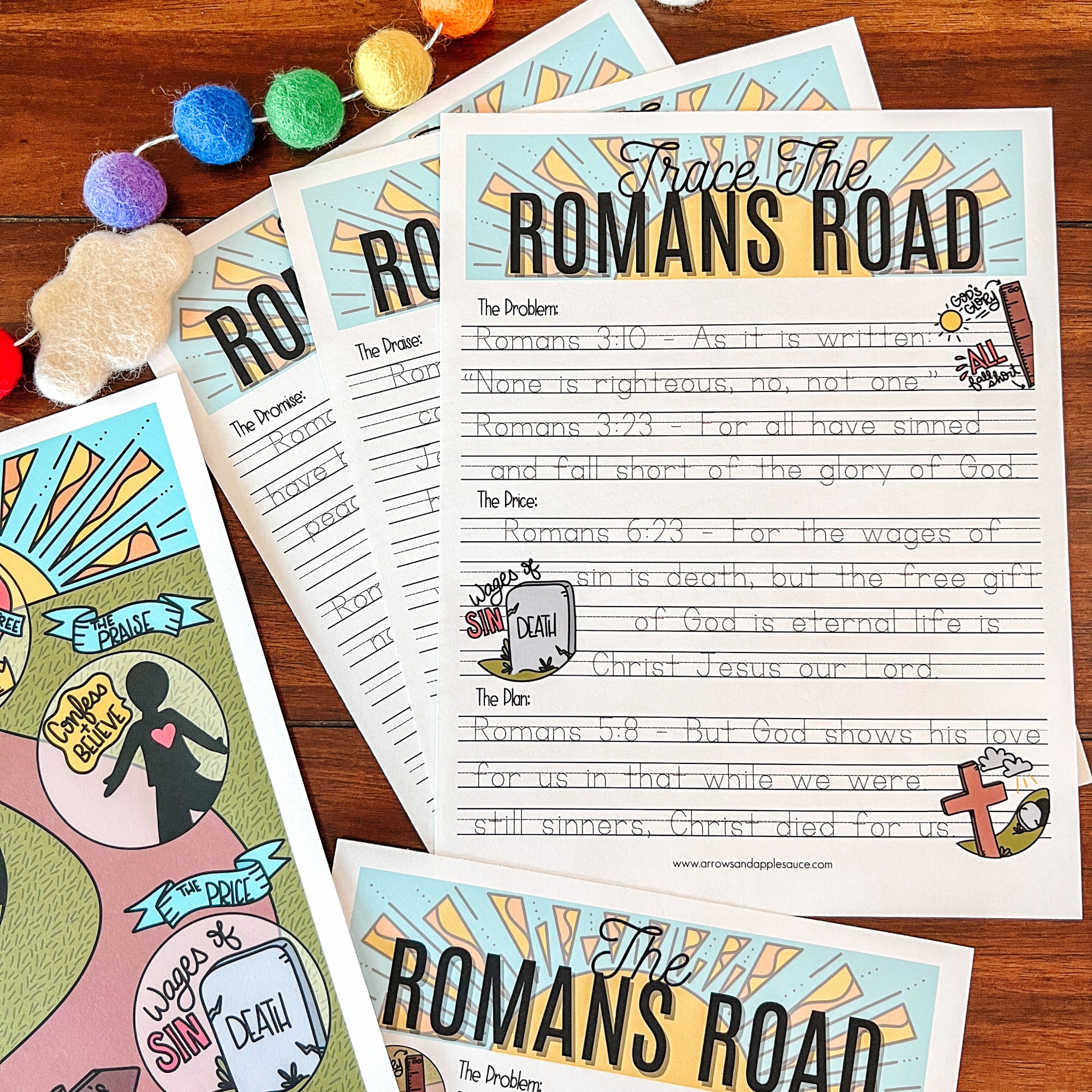 Romans Road Printable Bible Activity Kids Theology Verse - Etsy Australia