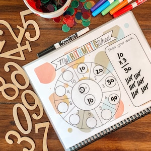 Multiplication and Division, Math Facts Printable Workbook, Elementary ...