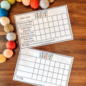 Habit Trackers, Kids Rewards Chart, Punch Cards, Life Skills, Daily ...