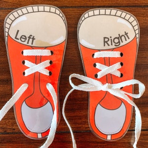 Shoe Lacing Cards, Printable Shoe Tying Practice, Shoelaces, Kid's Fine ...
