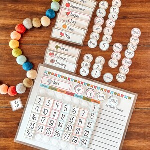 Perpetual Calendar, Circle Time Printable, Classroom Calendar ...