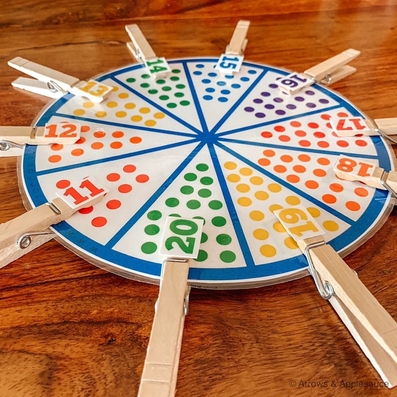 Number 11-20 Matching Game, Educational Printable, Math Wheel, Kids ...