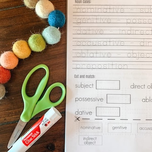 Latin Printable Worksheets, Noun Cases and Declensions, CC Cycle 1 ...