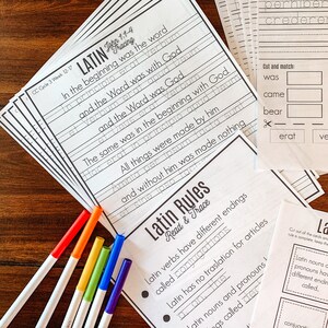 Latin Worksheets, Printable Classical Conversations Cycle 3 Latin, John ...