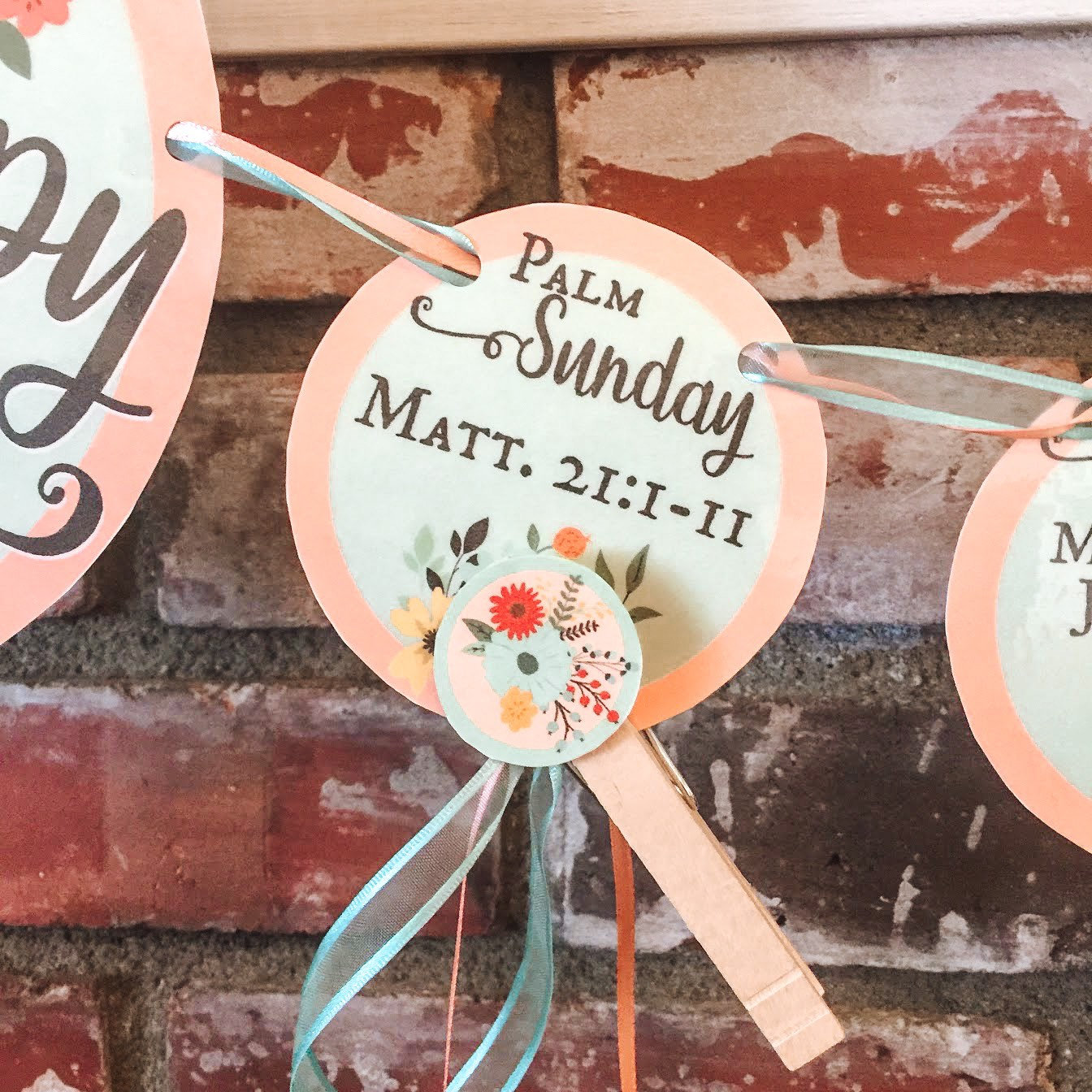 Easter Holy Week Countdown, Printable Banner & Bible Verses, Christian ...
