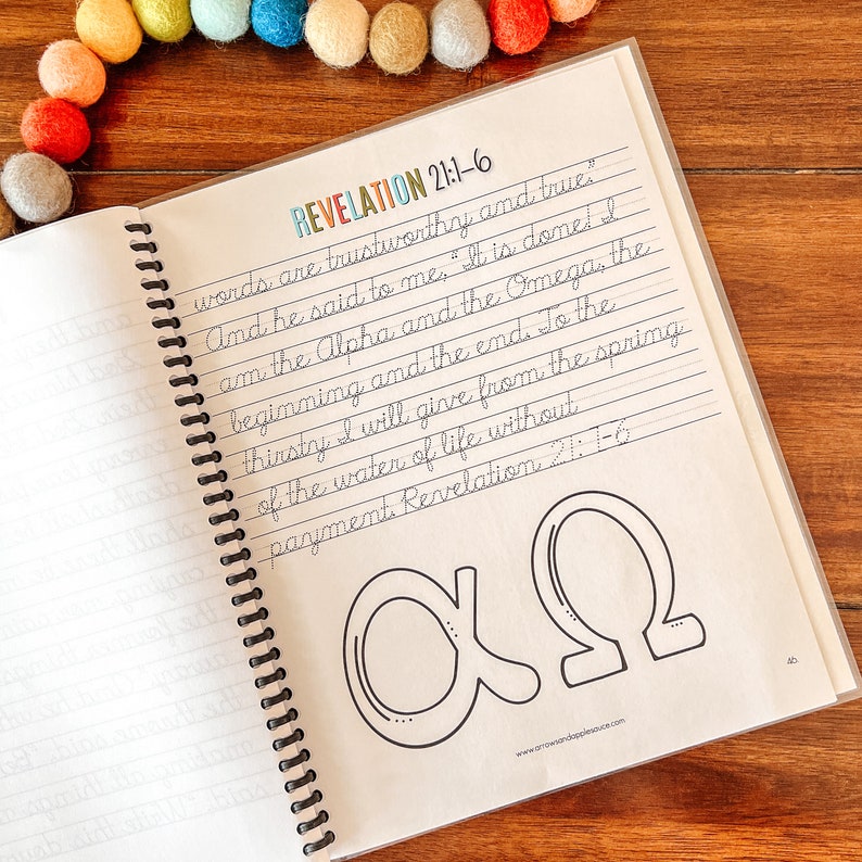 Cursive Bible Verse Printable Tracing Workbook, ESV Scripture ...