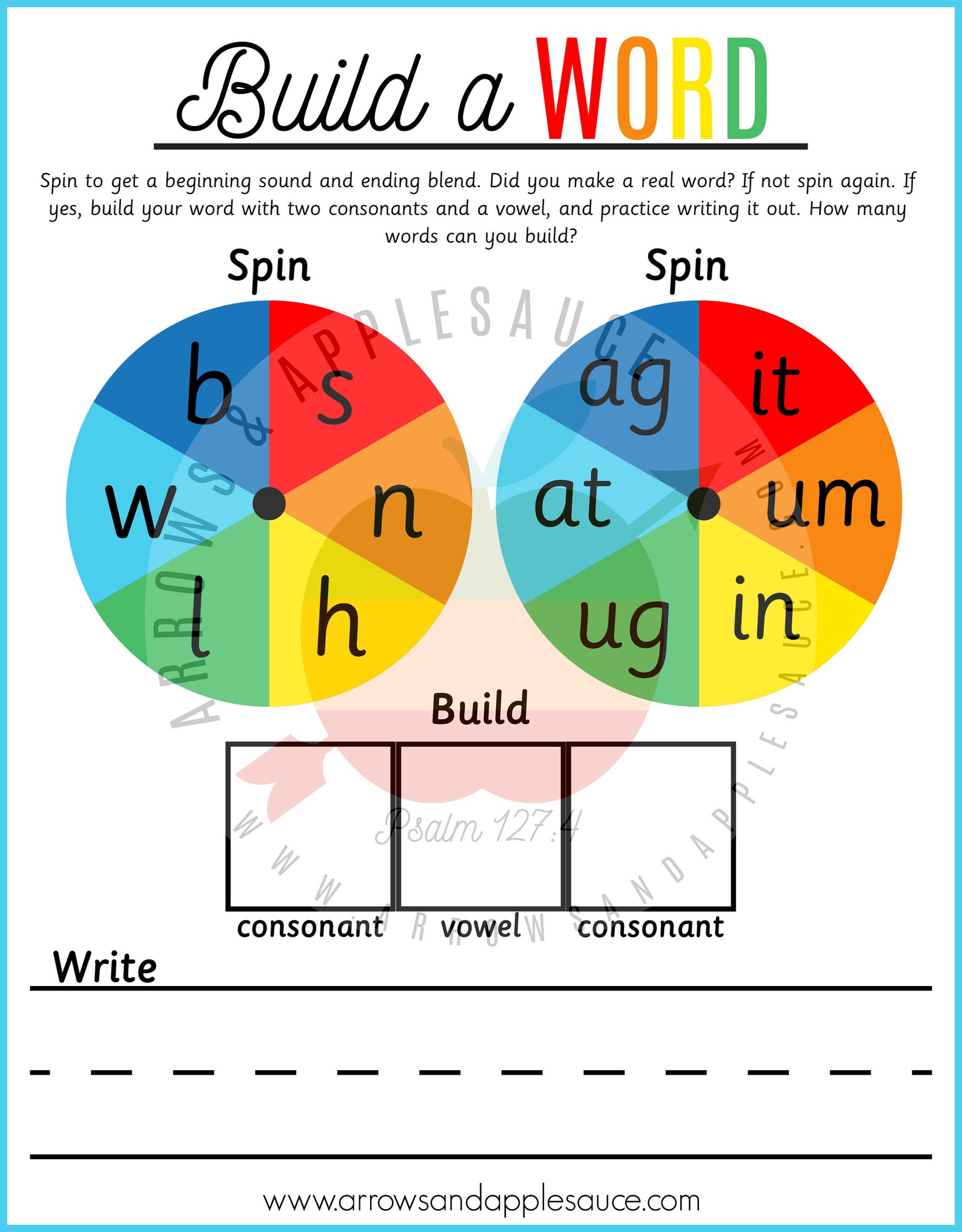 CVC Reading Game, Printable Sight Word Practice, Beginning Phonics ...
