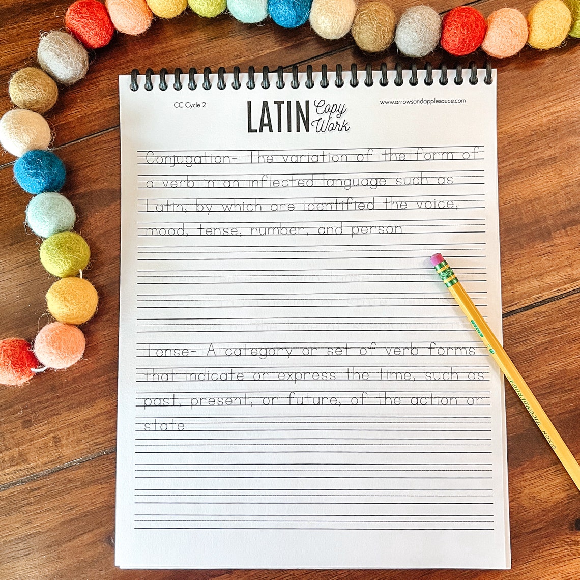 Latin Printable Worksheets Verb Tense CC Cycle 2 Latin Kids - Etsy