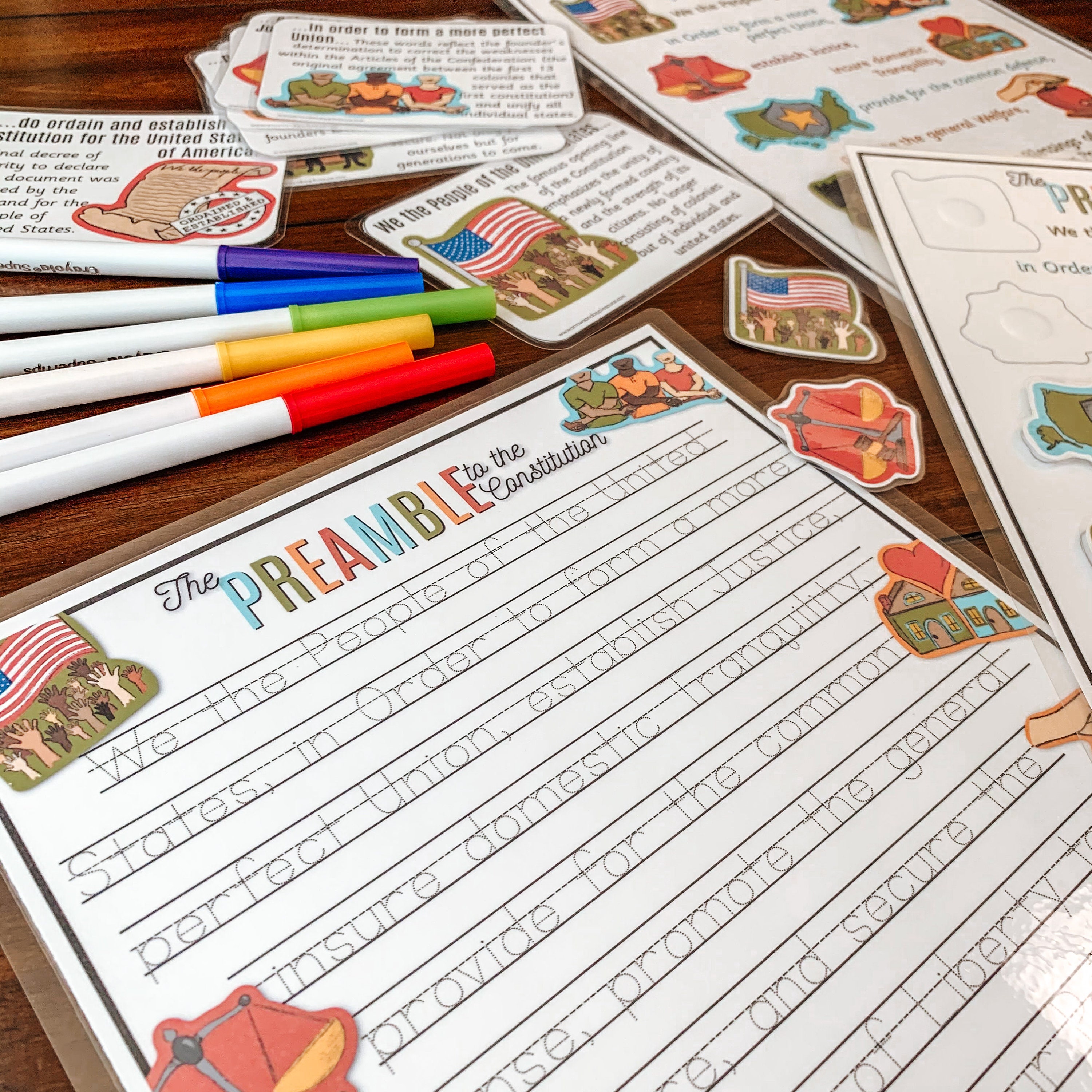 Preamble to the Constitution Printable Activity Pack, United States ...