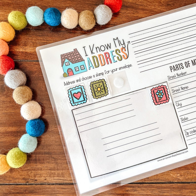 Address Kids Activity, Address Practice, Homeschool Printable ...