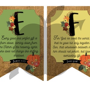 Grateful Banner, Printable Fall Banner, Autumn Decor, Fall Decoration ...